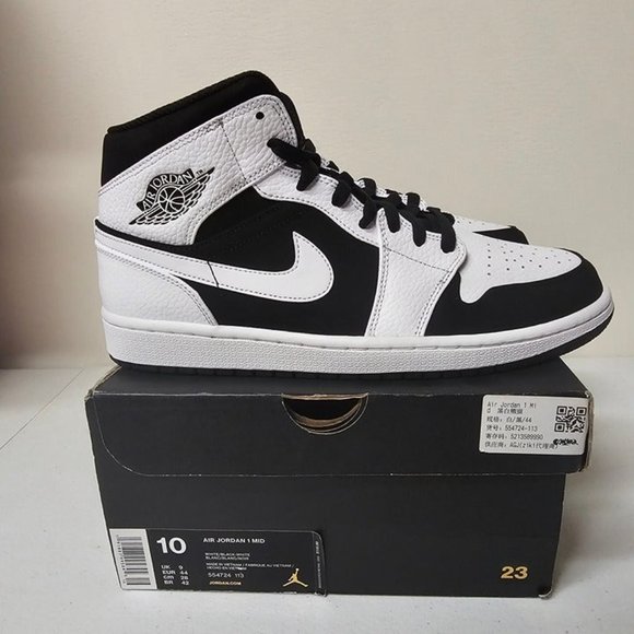 Jordan | Shoes | Brand New Jordan Mid White Black Reverse Panda Size 1 ...